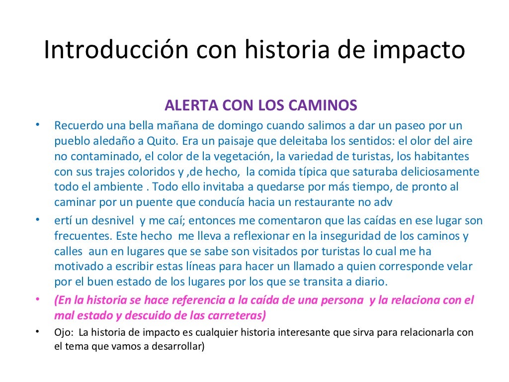 Ejemplo De Una Introduccion