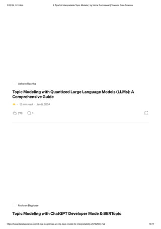 6 Tips for Interpretable Topic Models _ by Nicha Ruchirawat _ Towards Data Science.pdf