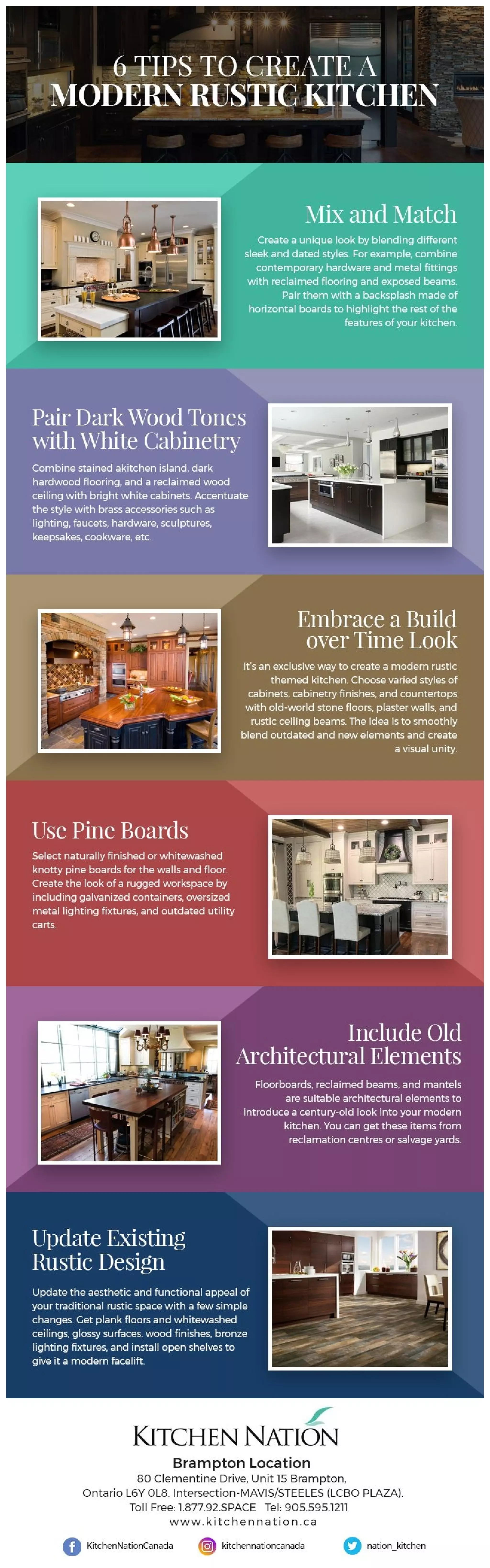 6 tips to create a modern rustic kitchen [infographic] | PDF