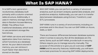 SAP HANA DB | 6 Best Tips To Secure HANA Database | PDF
