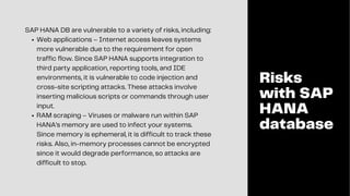 SAP HANA DB | 6 Best Tips To Secure HANA Database | PPT