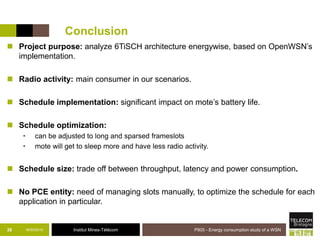 Energy consumption study of a WSN using 6TiSCH architecture | PDF