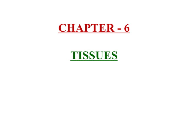 Tissue chapter 6 of Ncert Class 10 science | PPT