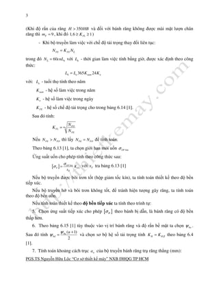 6 tính toán thiết kế bộ truyền bánh răng trụ | PDF