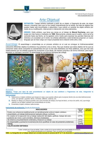 6to artes-guia-arte-objetual | PDF