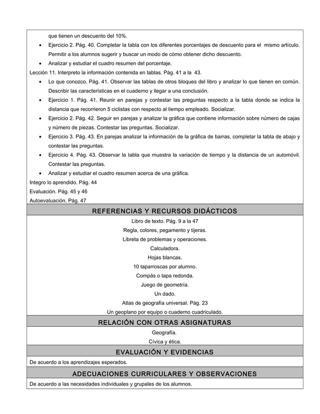 6to grado bloque 1 - matemáticas | DOC