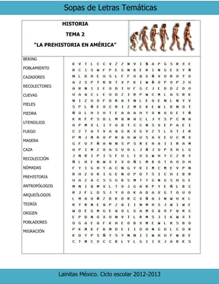 Sopa De Letras De Historia