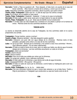 6to grado bloque 3 - ejercicios complementarios | PDF