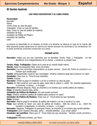 6to grado bloque 3 - ejercicios complementarios | PDF