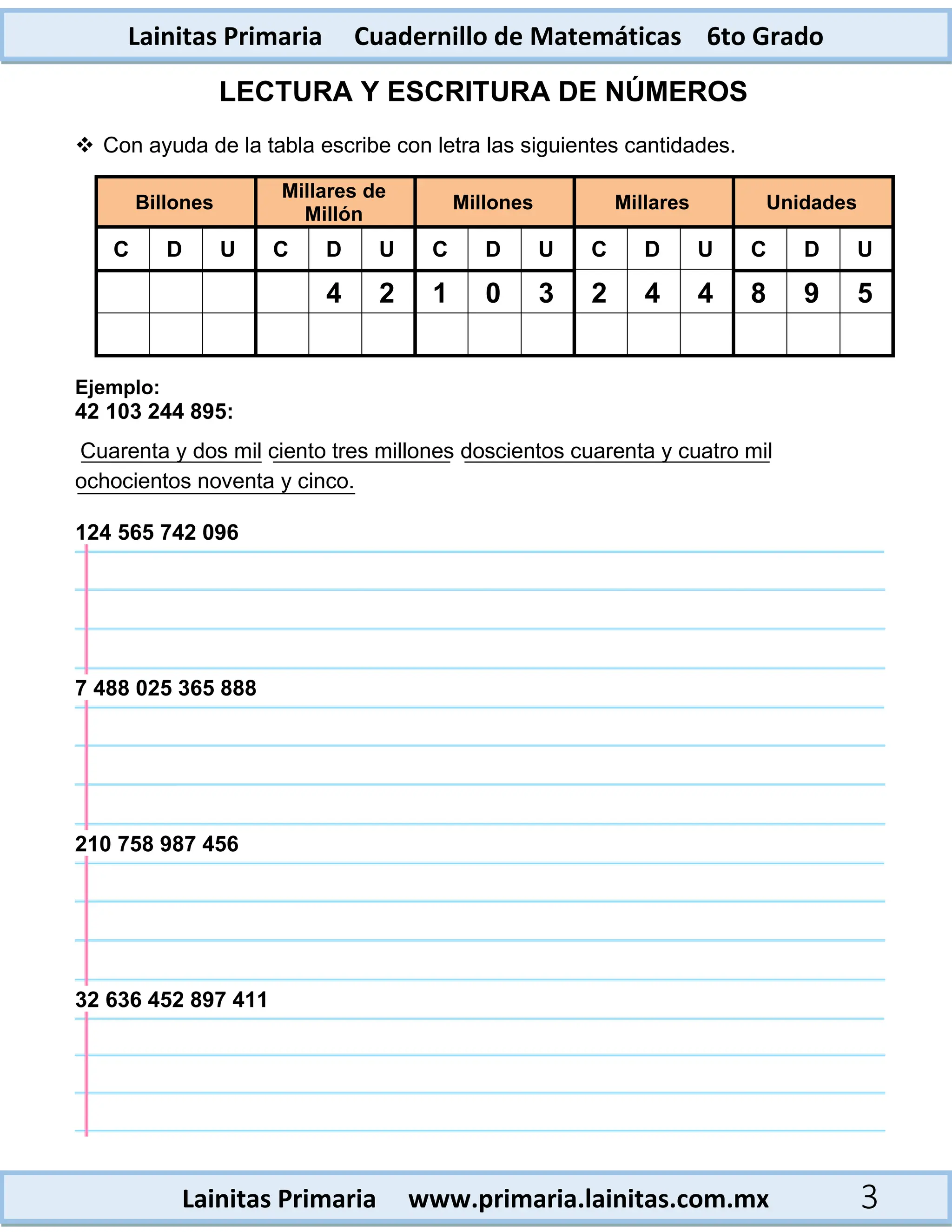 Hojas De Trabajo De Matemáticas Para Sexto Grado