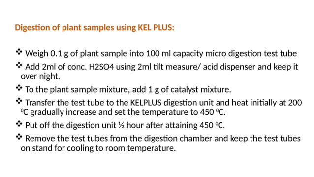 Determination of total nitrogen in plant material | PDF