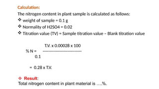 Determination of total nitrogen in plant material | PDF