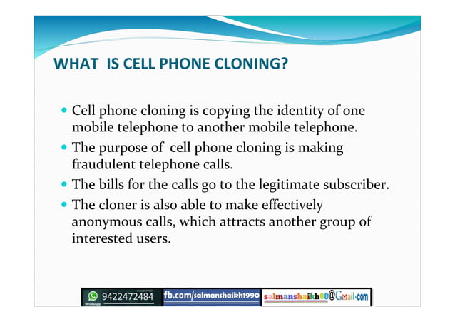 52 mobile phone cloning | PDF