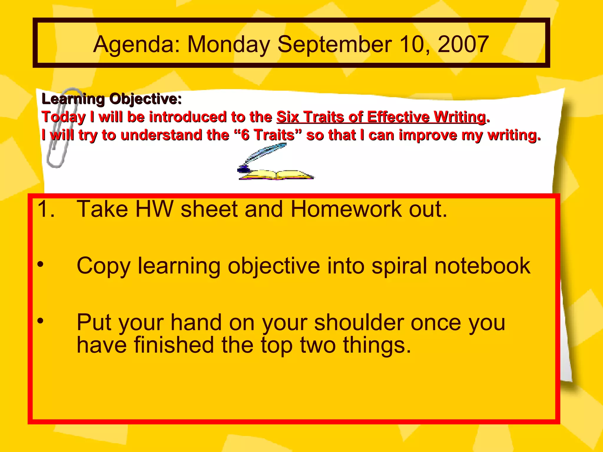Six Traits Writing | PPT