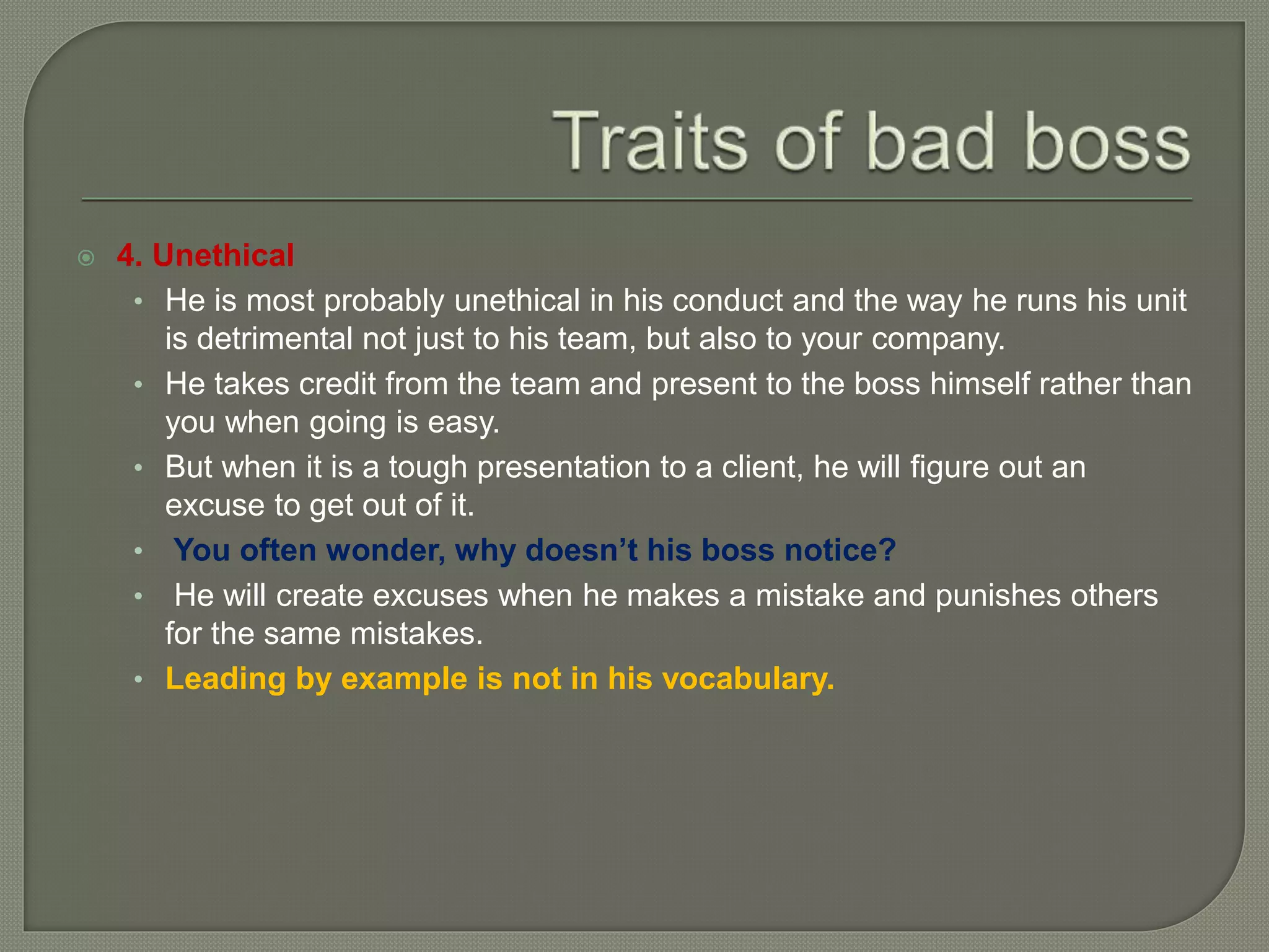 6 traits of a bad boss | PPTX