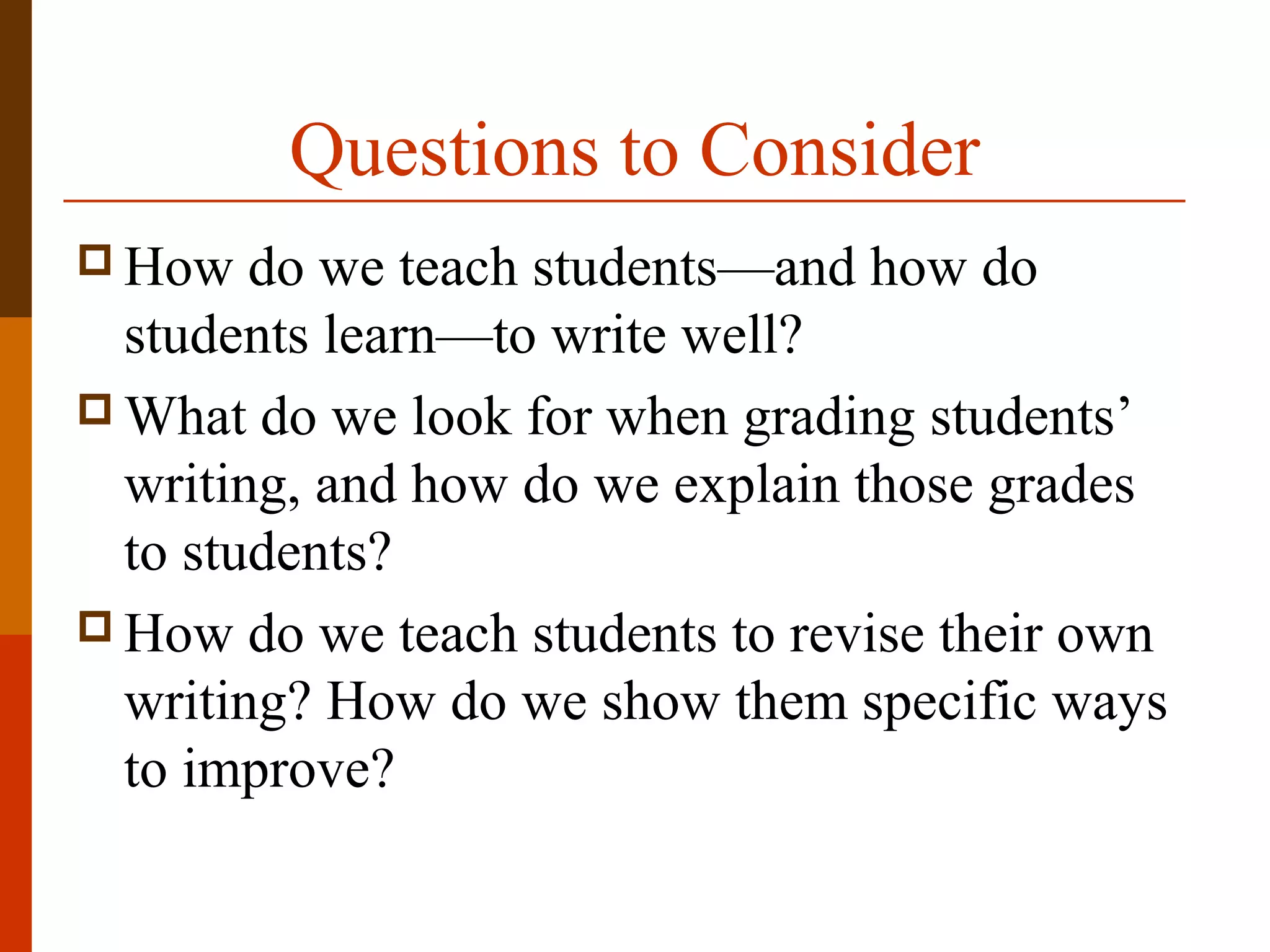 6 Traits Writing Instruction & Assessment | PPT