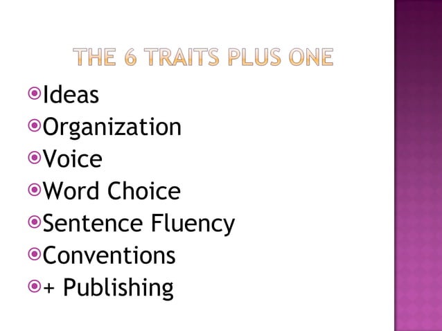 6 traits writing program | PPT