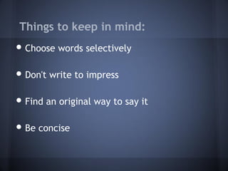6 trait writing - Word Choice | PDF