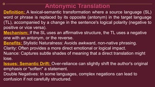 Comprehensive Guide to Translation Transformations: Synonymic and ...