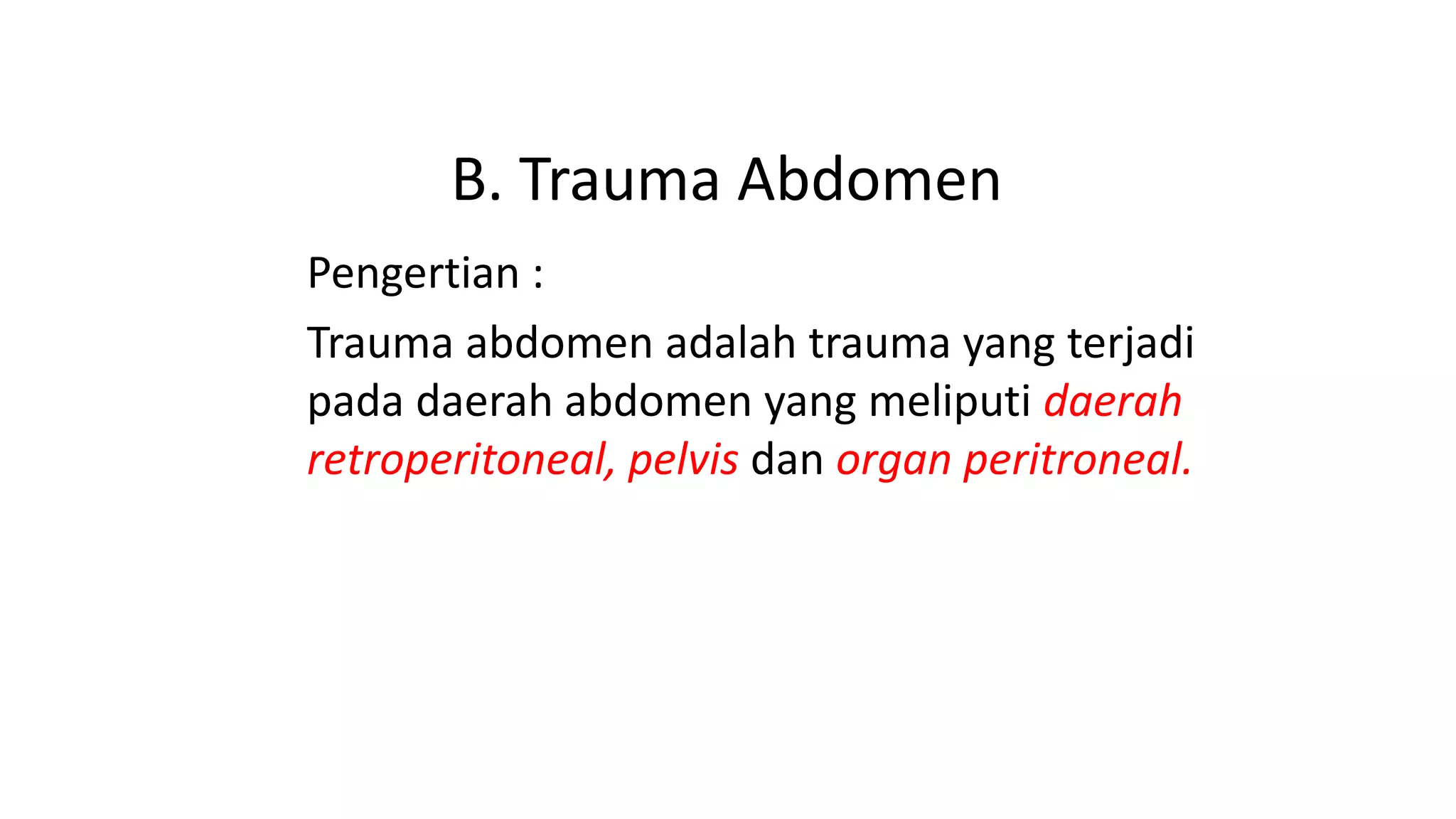 6 Trauma Abdomen | PDF