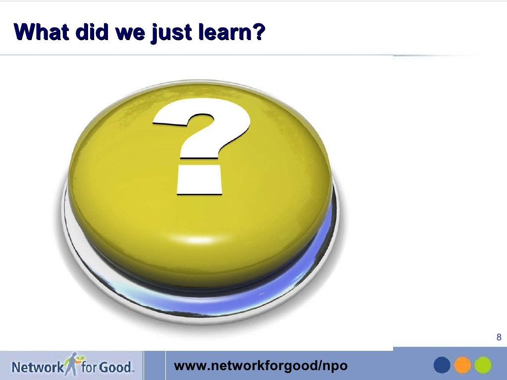 What did we just learn?