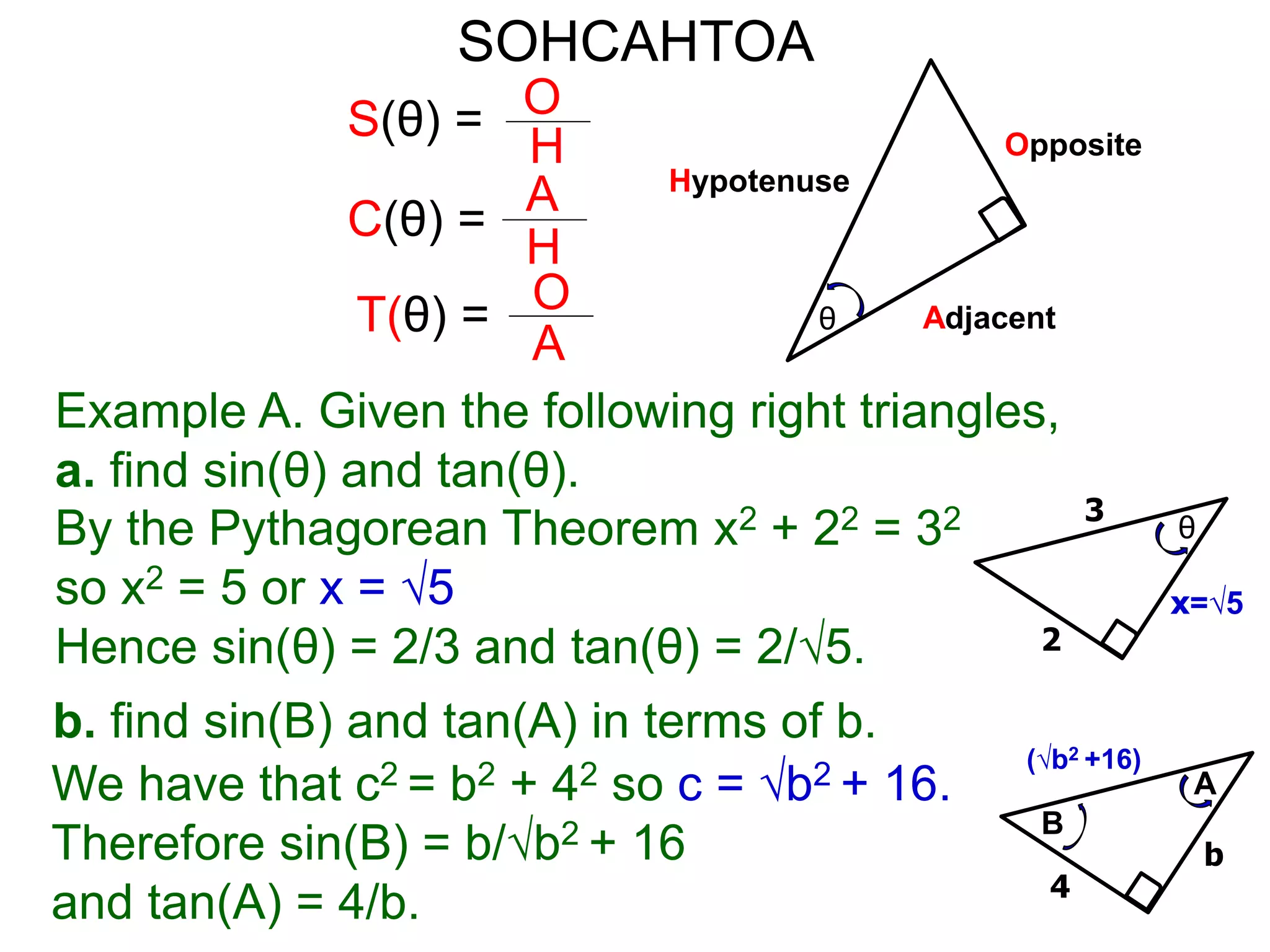 6 trigonometric functions sohcahtoa-nat | PPTX