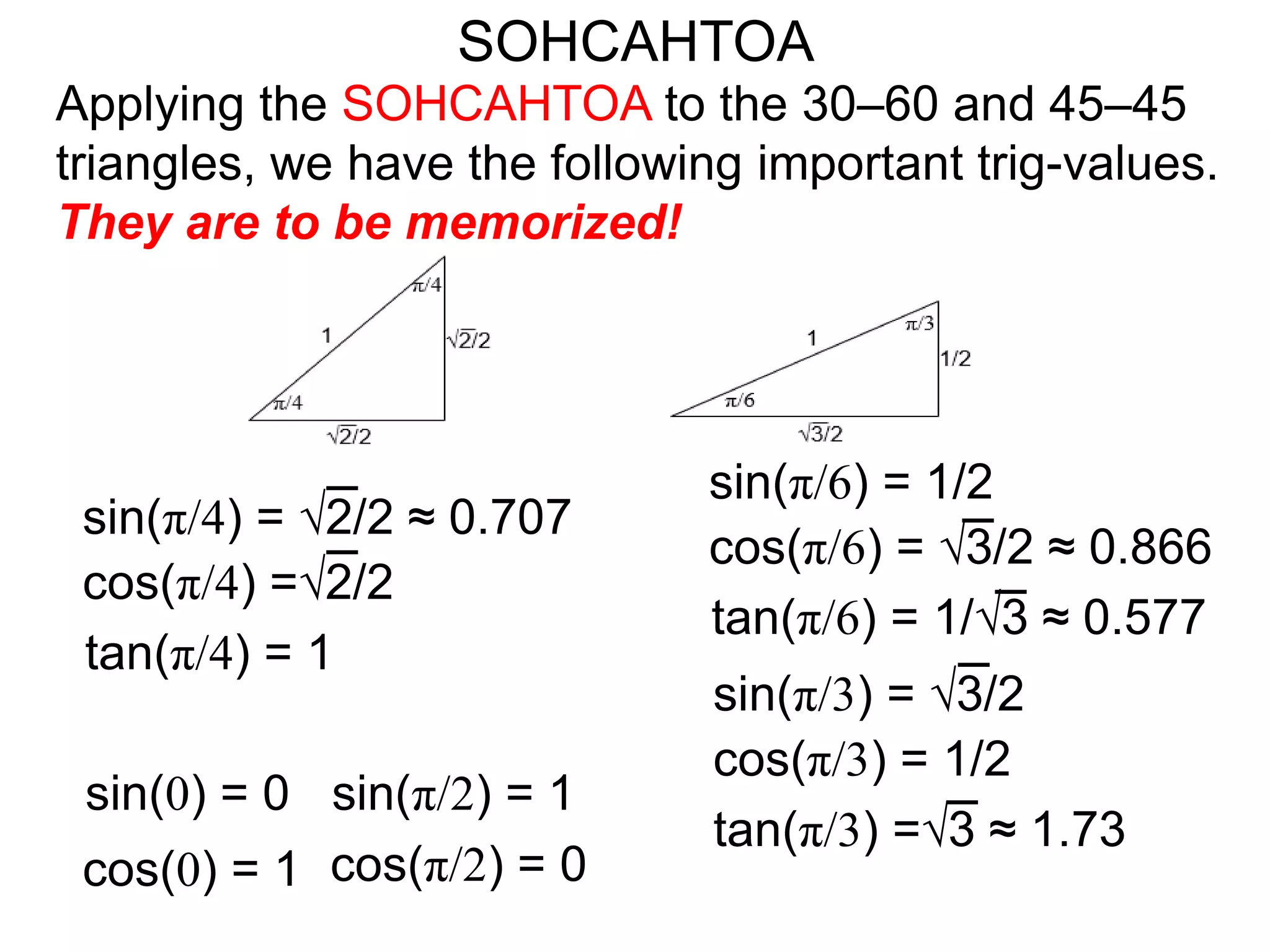 6 trigonometric functions sohcahtoa-nat | PPTX