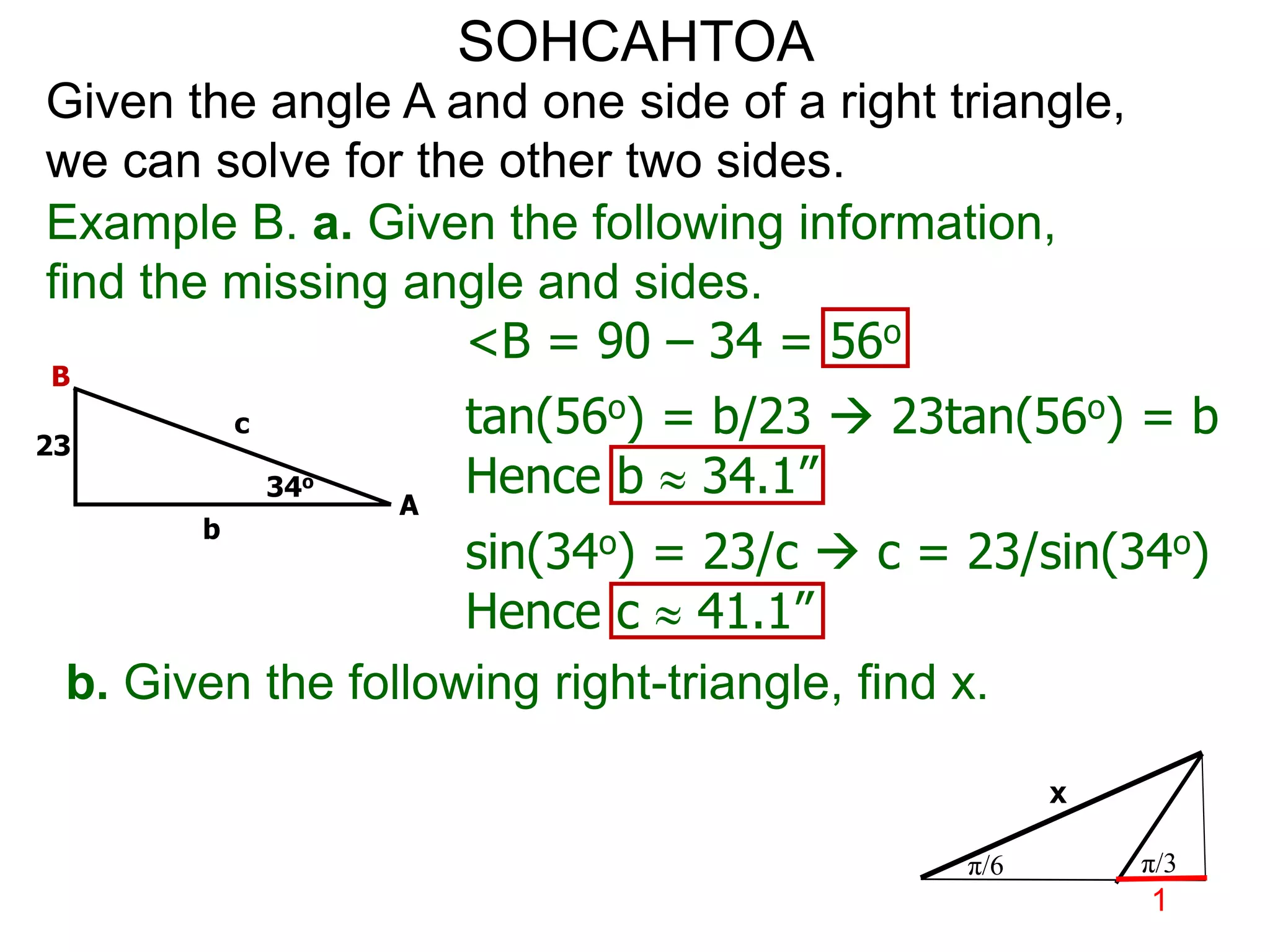 6 trigonometric functions sohcahtoa-nat | PPTX