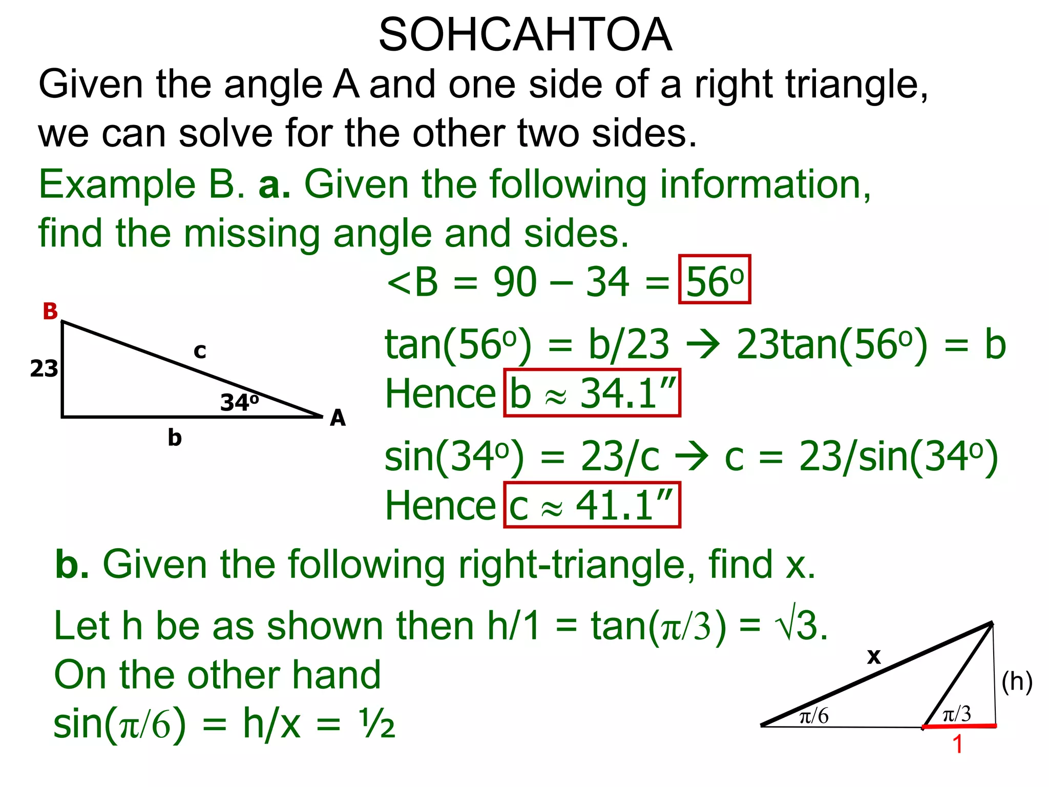 6 trigonometric functions sohcahtoa-nat | PPTX