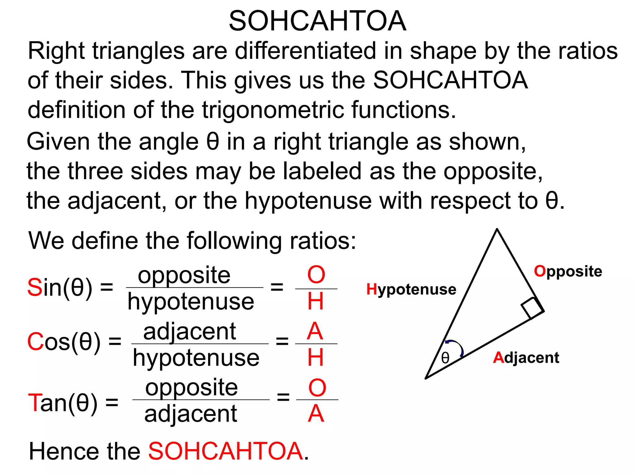 6 trigonometric functions sohcahtoa-nat | PPTX