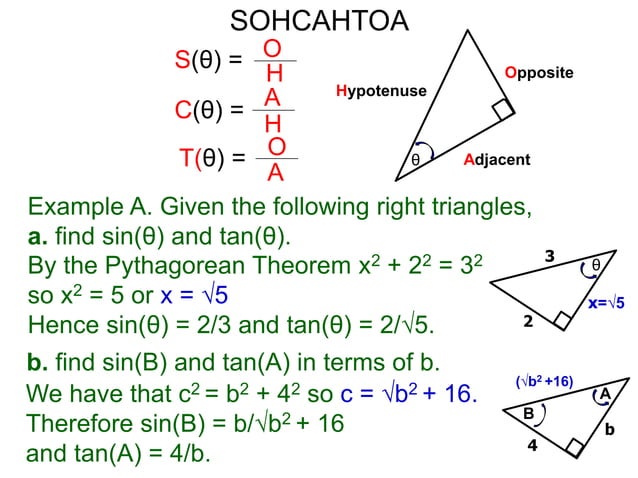 6 trigonometric functions sohcahtoa-nat | PPTX