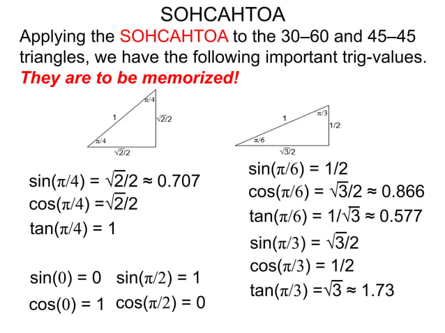6 trigonometric functions sohcahtoa-nat | PPTX