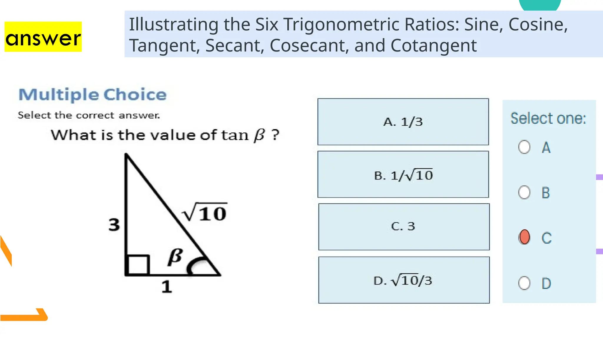 Illustration of Six TRIGONOMETRIC RATIOS.pptx