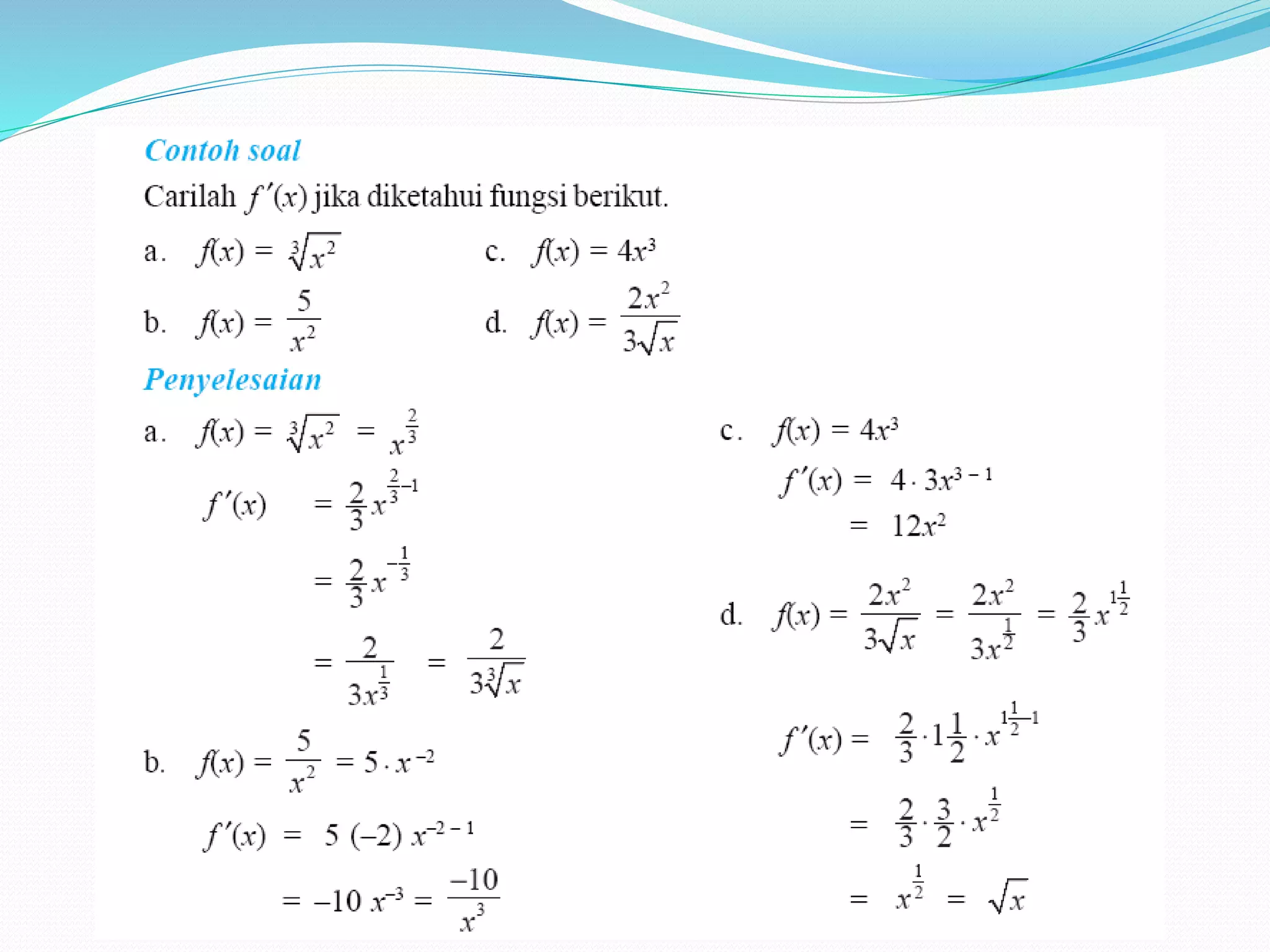 turunan (kalkulus) | PPTX