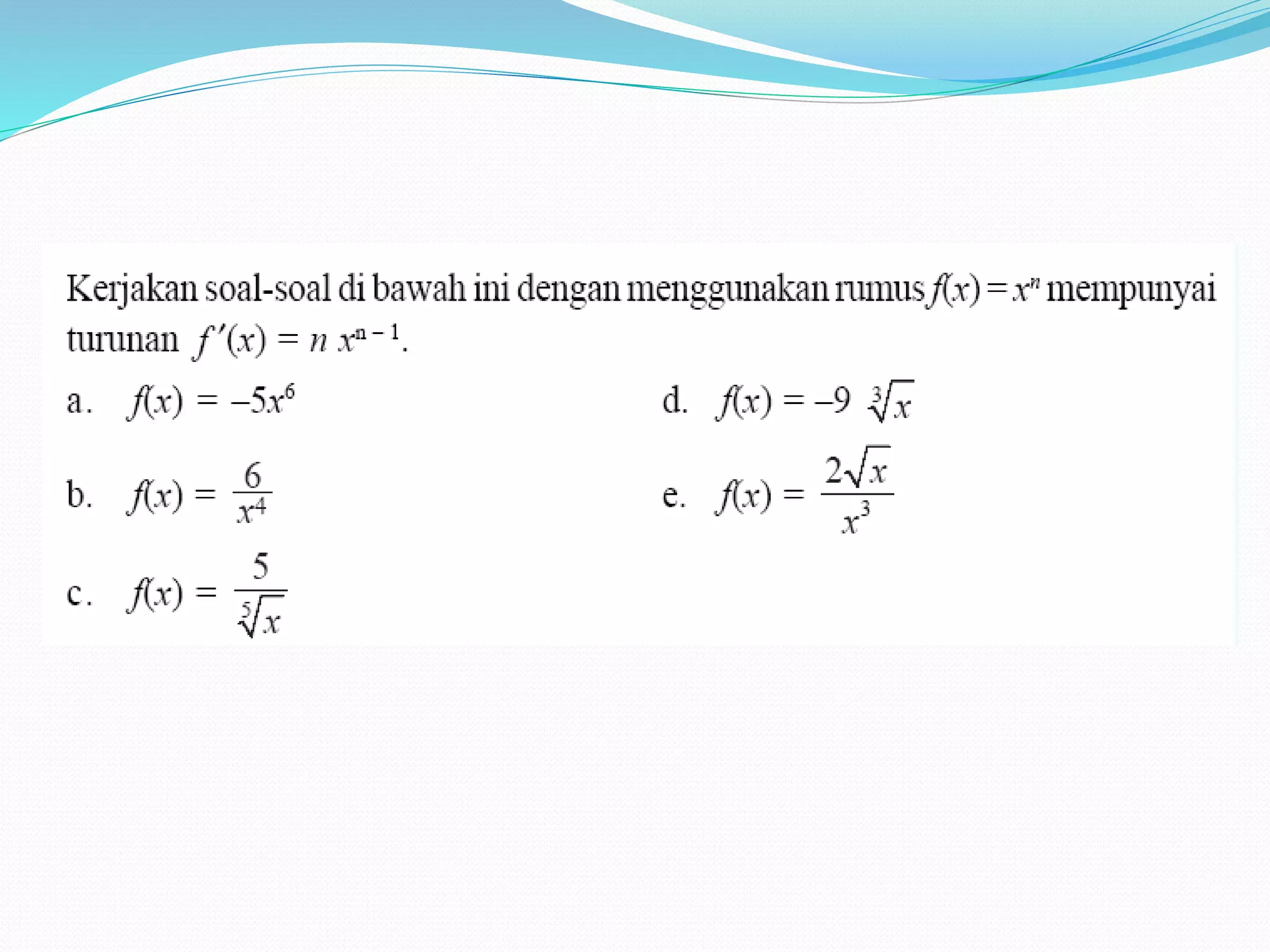 turunan (kalkulus) | PPTX