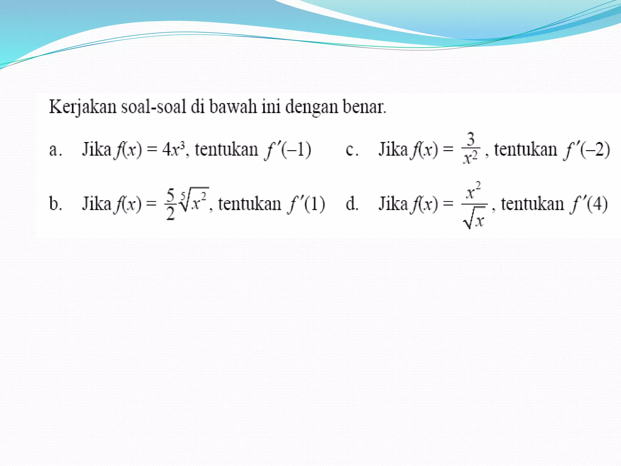 turunan (kalkulus) | PPTX
