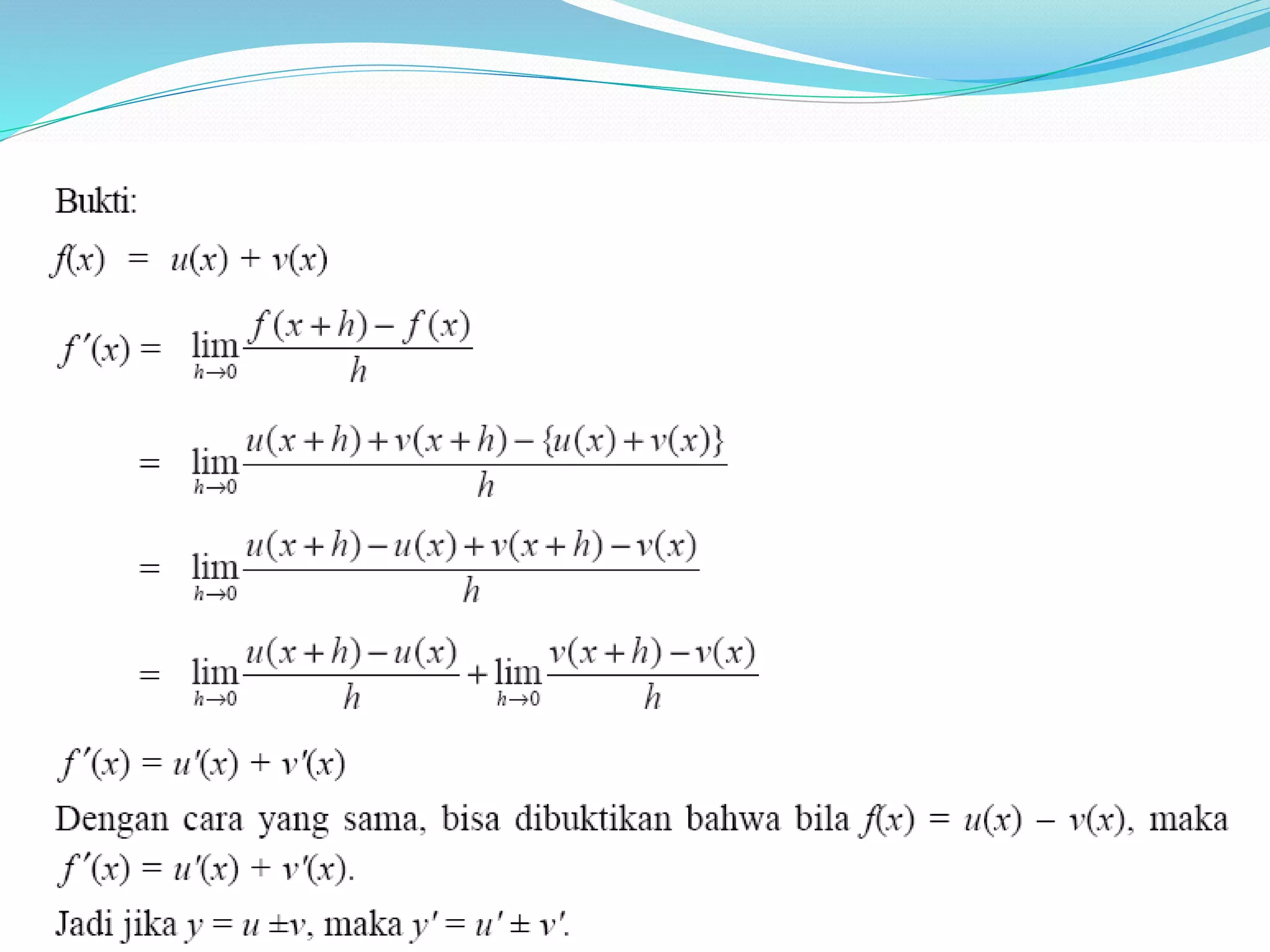 turunan (kalkulus) | PPTX