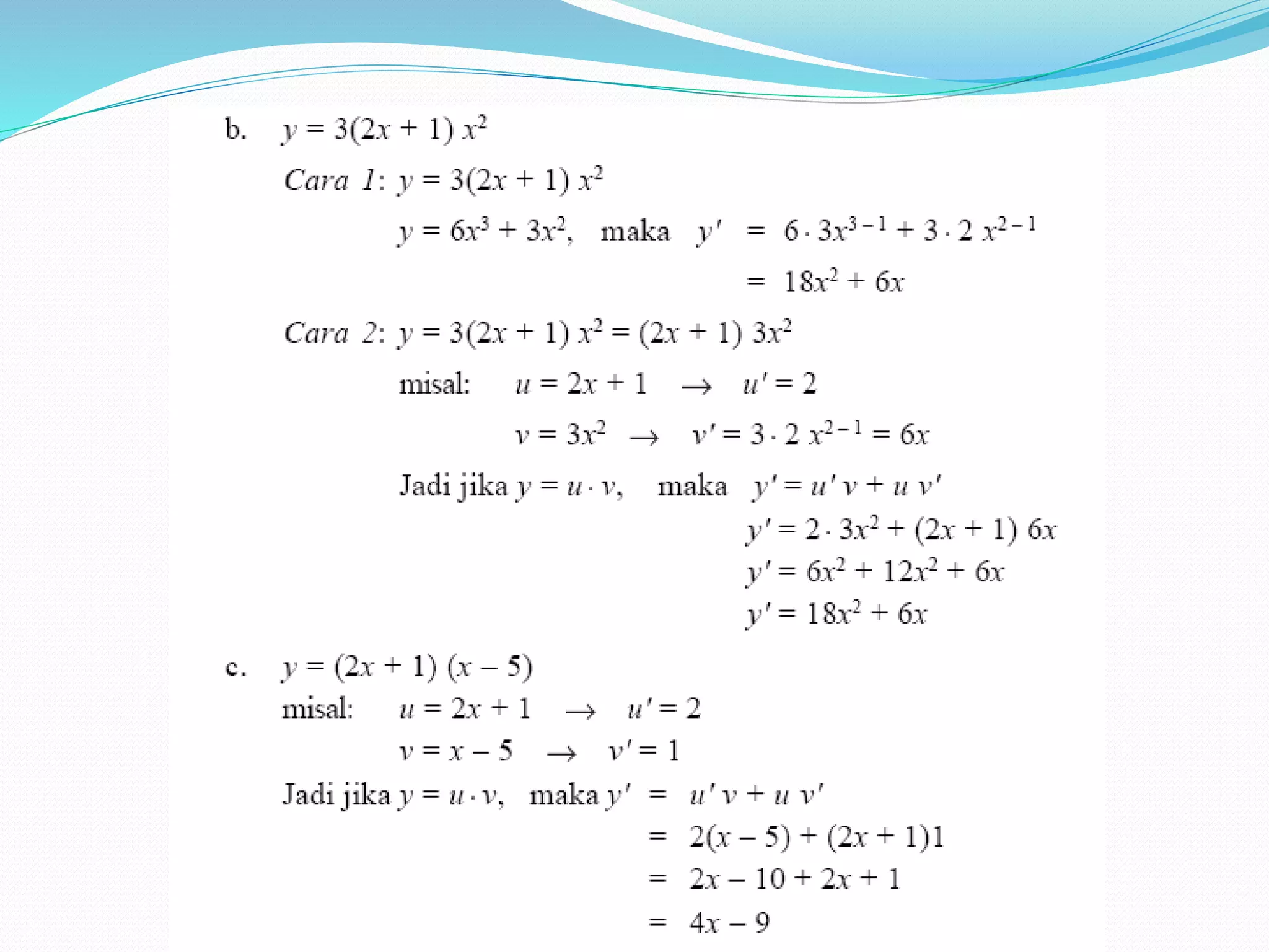 turunan (kalkulus) | PPTX
