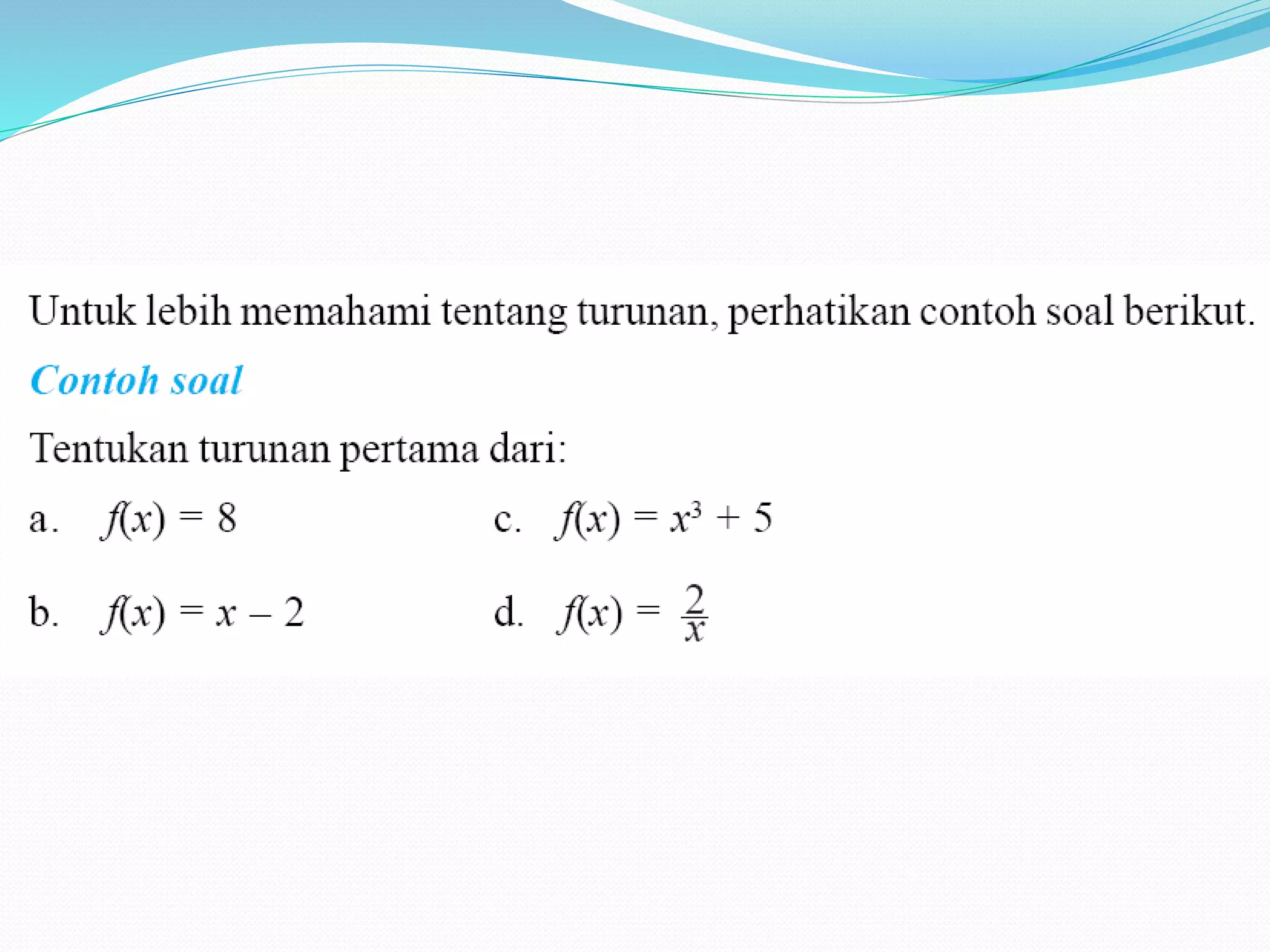 turunan (kalkulus) | PPTX