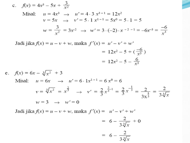 turunan (kalkulus) | PPTX