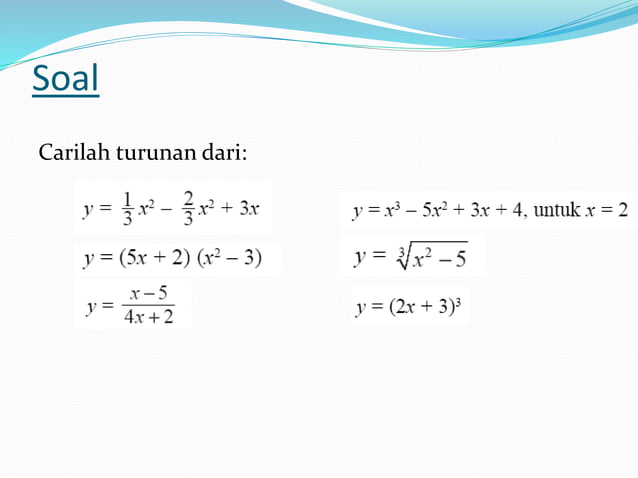 turunan (kalkulus) | PPTX