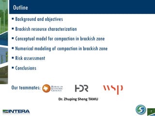 Assessing Subsidence Risk from Brackish Groundwater Development on the ...