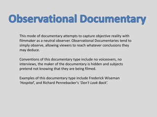 6typesofdocumentary | PPT