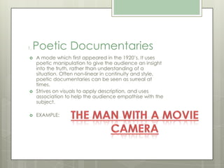 Modes of Documentary | PPT
