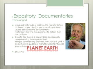 Modes of Documentary | PPT