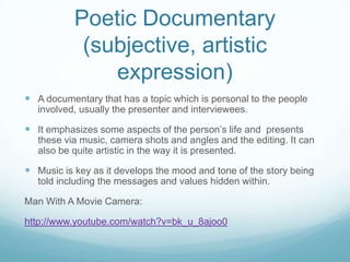 Styles of Documentary | PPTX