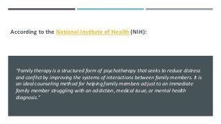 6 Types of Family Therapy Techniques & Counseling Methodologies | PPTX