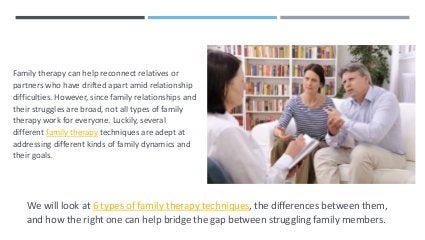 6 Types of Family Therapy Techniques & Counseling Methodologies | PPTX