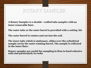 sampler,open drive sampler, piston sampler, rotary sampler | PDF