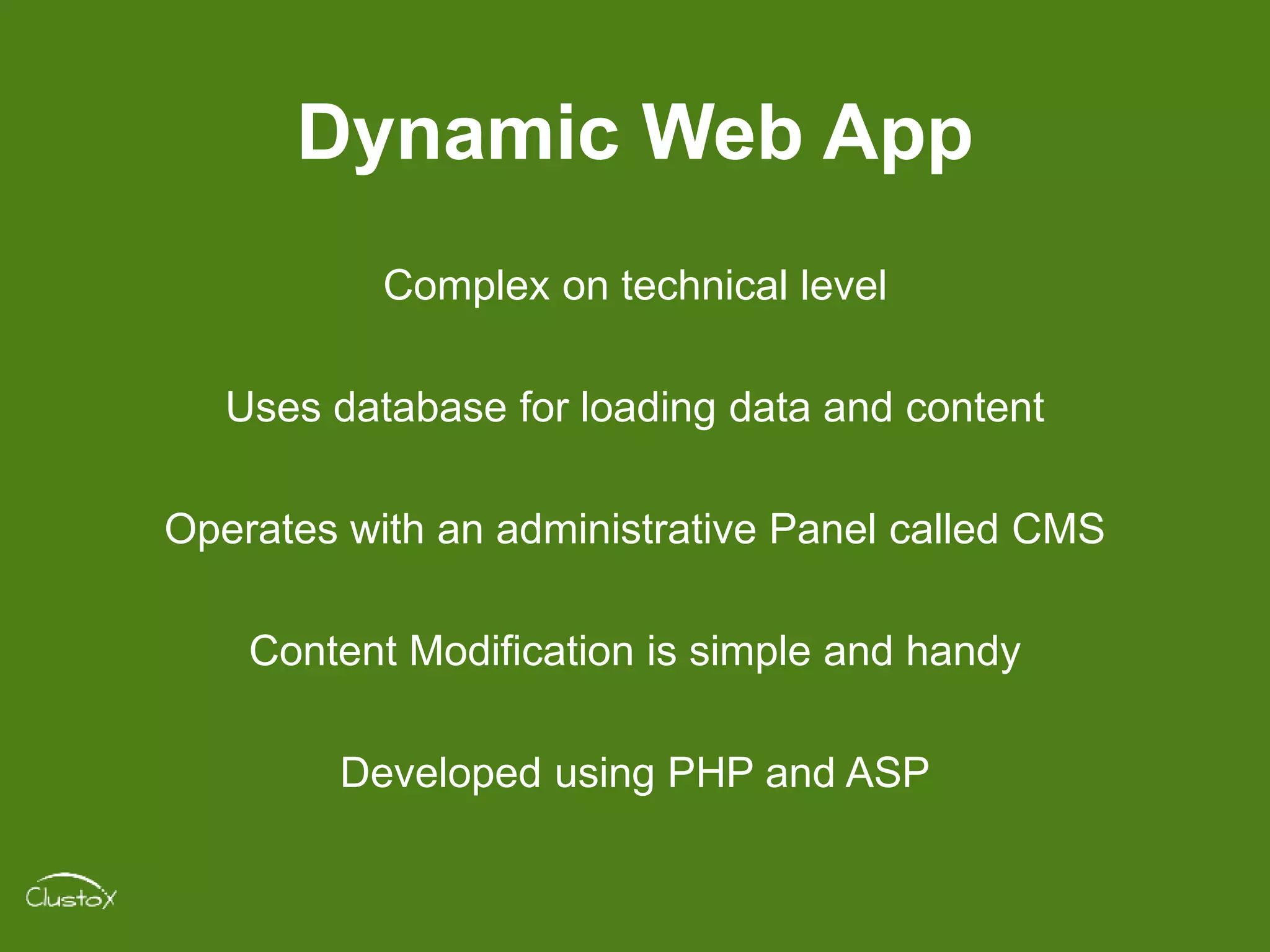 6 types of web application development | PPTX